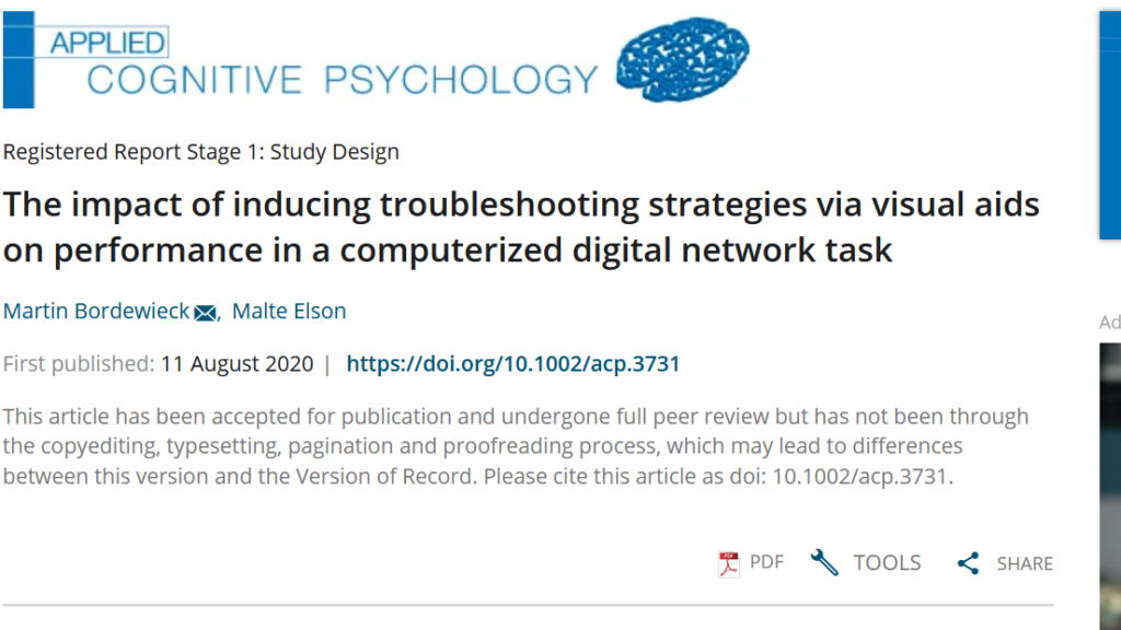 The impact of inducing troubleshooting strategies via visual aids on ...